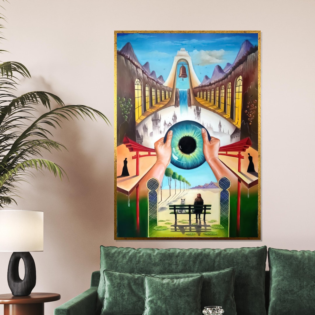 Surreal Vision Canvas, Dreamscape Wall Art, Eye Landscape Art Print ...