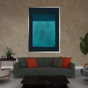 Blue Abstract Canvas, Rothko Inspired Art, Modern Wall Decor, Turquoise ...