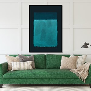 Blue Abstract Canvas, Rothko Inspired Art, Modern Wall Decor, Turquoise ...