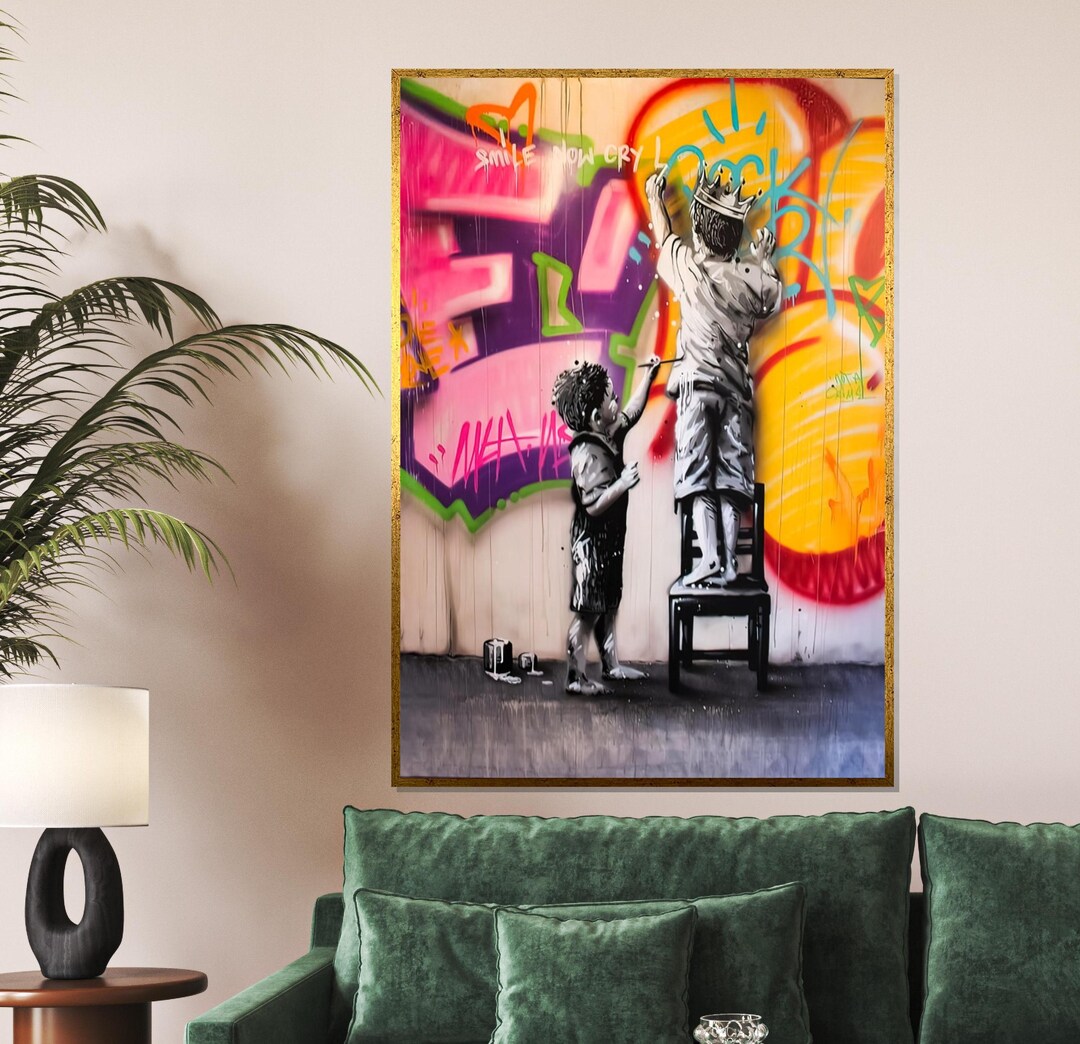 Street Art Children Canvas, Graffiti Wall Art, Urban Art Print ...