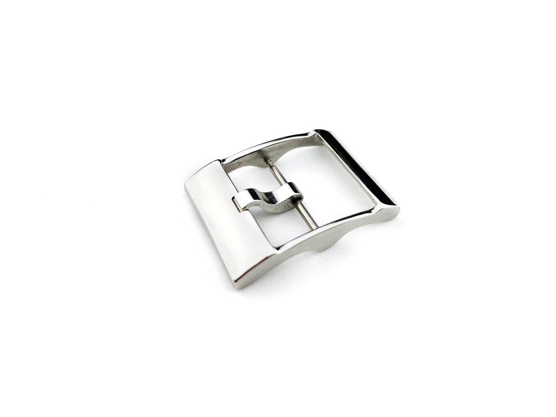 20mm Silver Pin Buckle/clasp for Rubber Strap Band Bracelet Compatible ...
