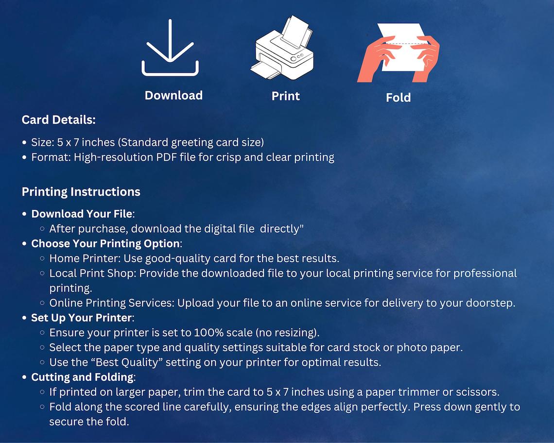 Gold Printable Christmas Card,instant Digital Download,festive ...