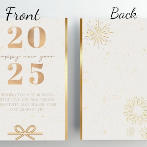 Printable New Year Card to Print at Home Digital Card 2025 - Etsy