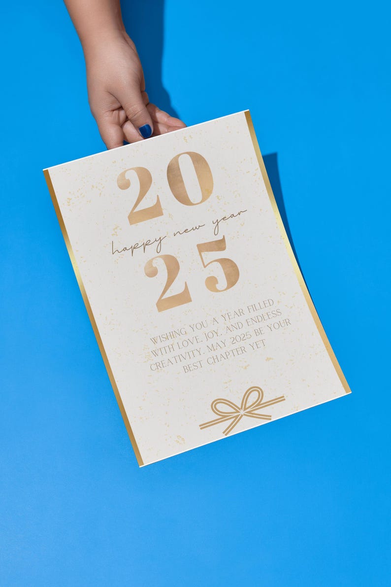 Printable New Year Card to Print at Home Digital Card 2025 - Etsy