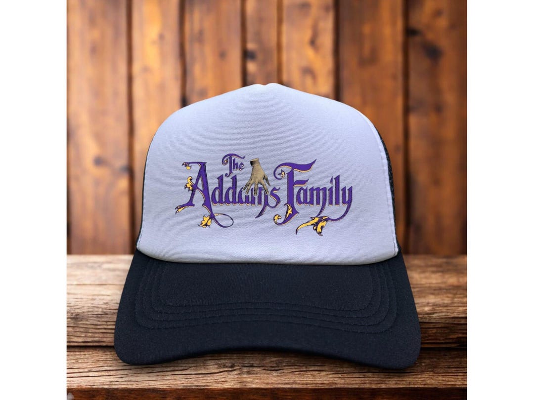 Addams Inspired Mens Trucker Hat Black Uncle Fester Tim Burton Lurch ...
