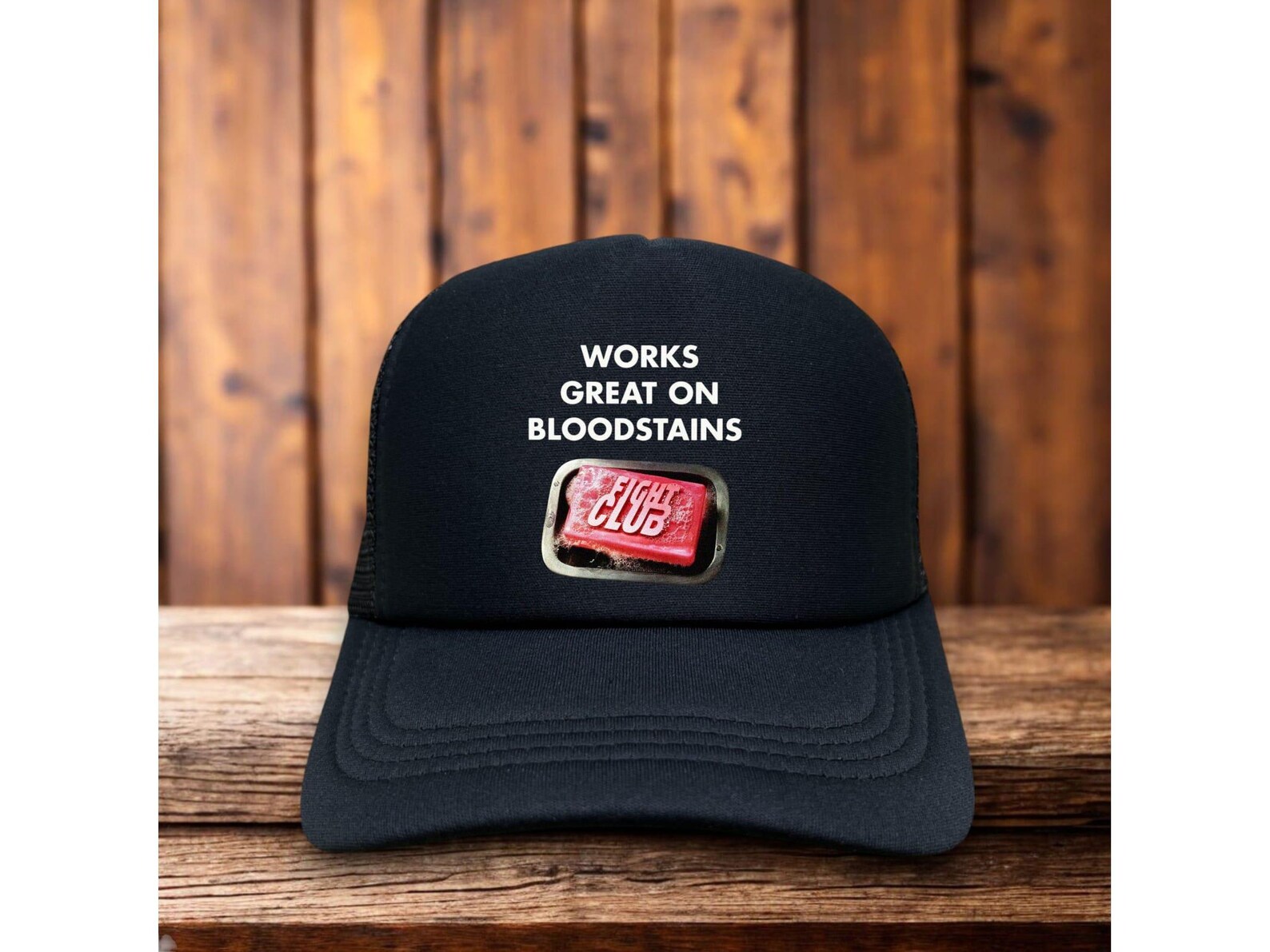 Fight Club Mens Trucker Hat Black Snapback Paper Street Soap Company ...