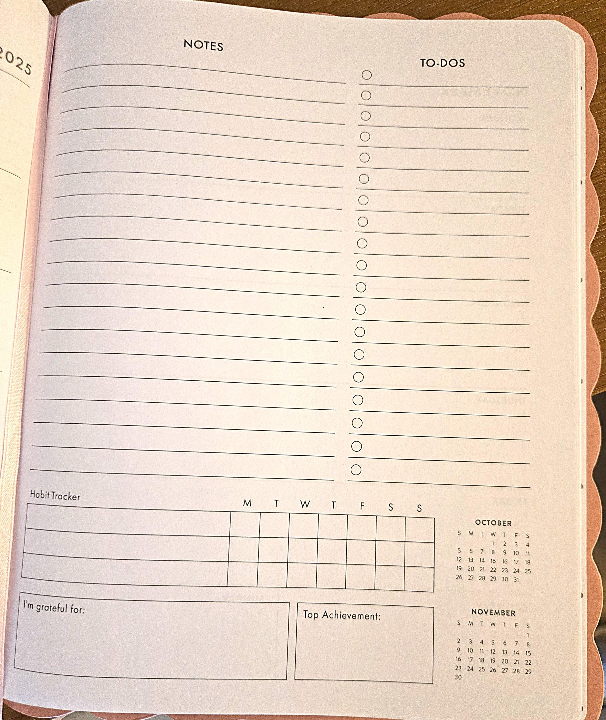 2025 Petal Pink Weekly and Monthly Planner With Weekly to Do List and ...