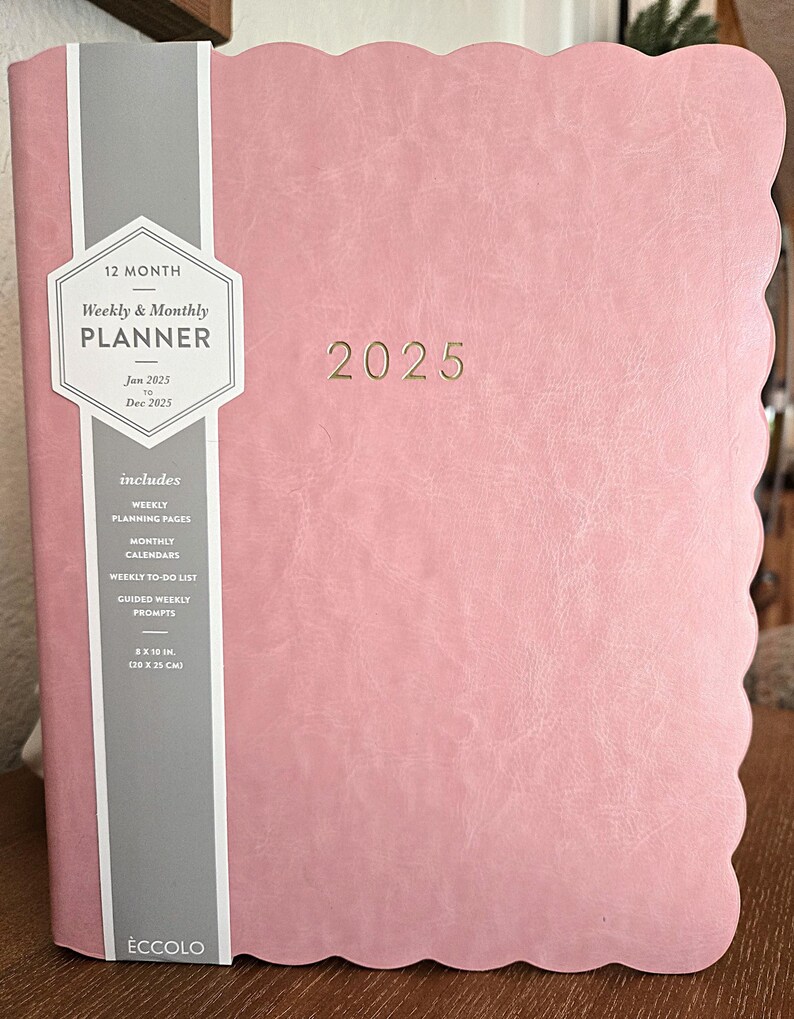 2025 Petal Pink Weekly and Monthly Planner With Weekly to Do List and ...