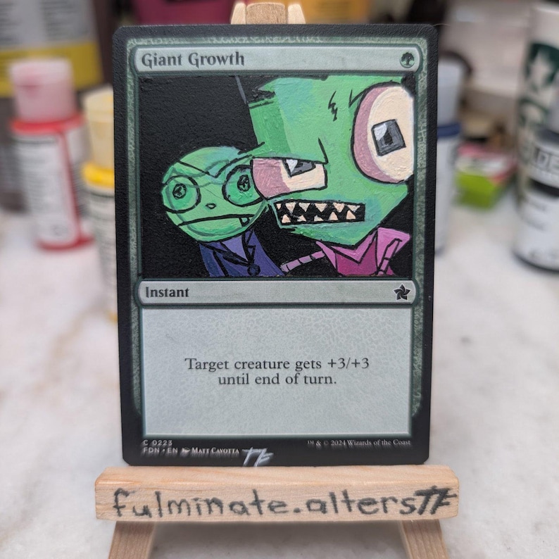 Giant Growth - Invader Zim Mtg Alter - Etsy