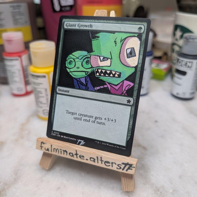Giant Growth - Invader Zim Mtg Alter - Etsy