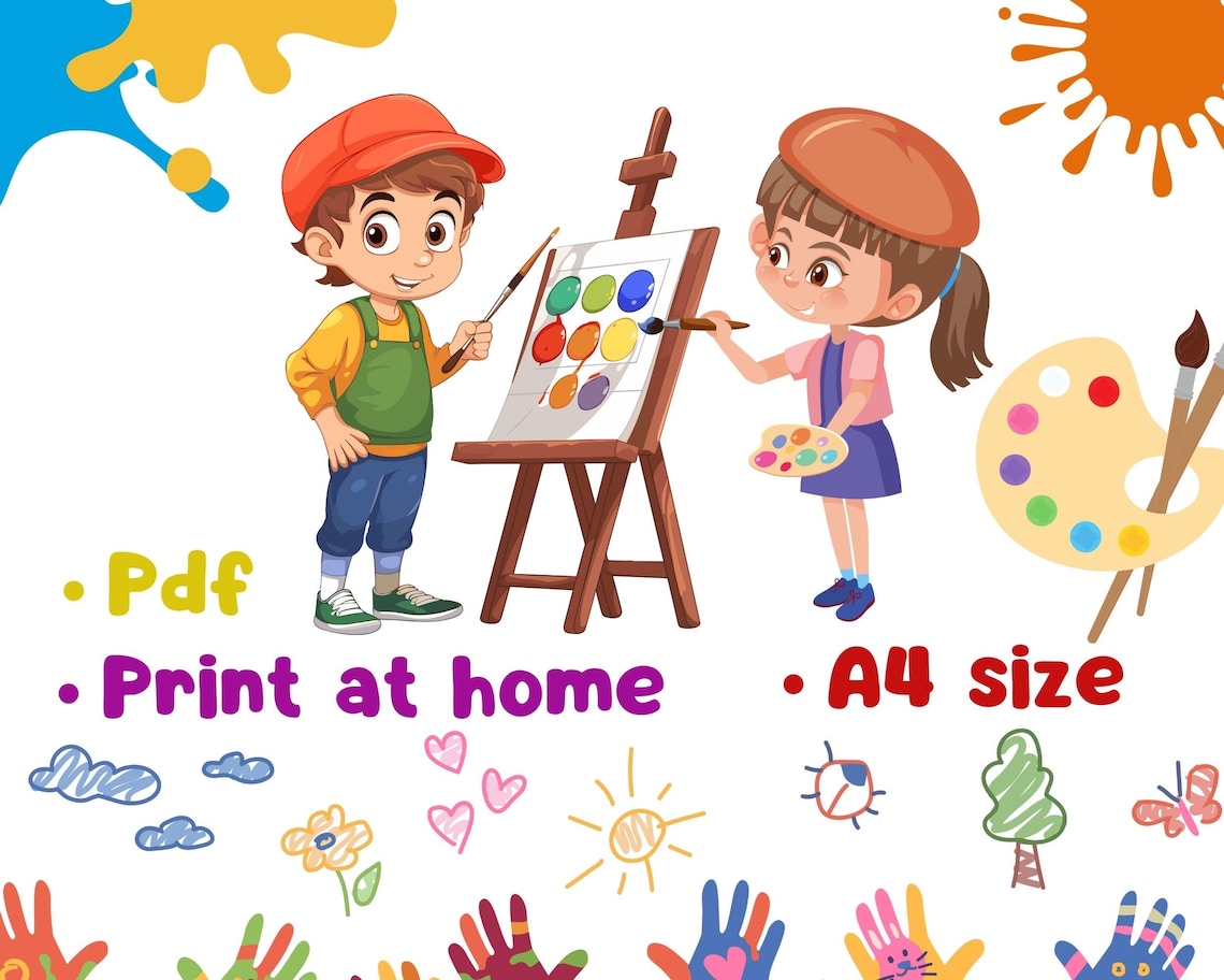 50 Fun and Adorable Animal Coloring Pages A4 PDF Printable for Kids - Etsy