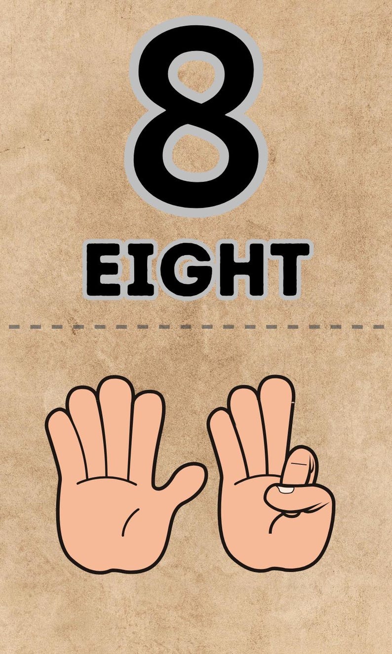 Printable Flashcards for Numbers 0-10 Number Recognition Hand and Word ...