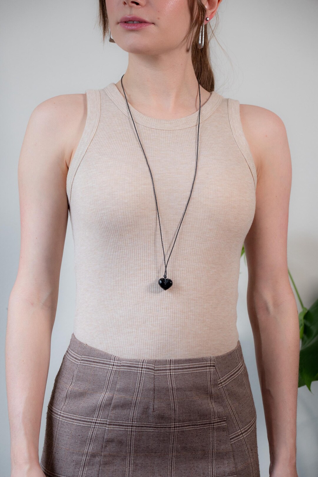 Signed Cara Croninger Artwear Black Heart Necklace - Etsy