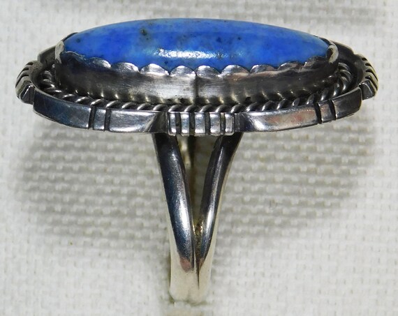 Native American P Z Sterling, Denim LAPIZ Cab Handmad… - Gem