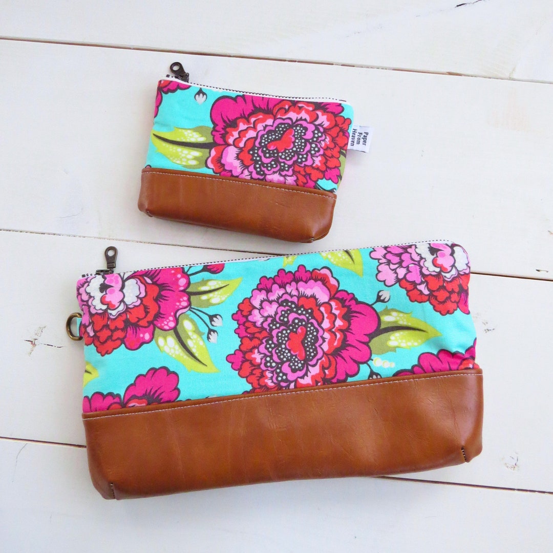 Cosmetic Bag Set Bright Zip Pouch Clutch Purse Mini Travel Zipper ...