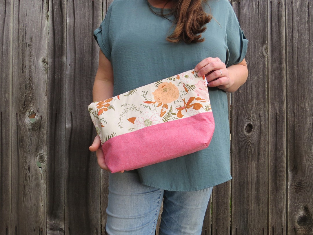 Giant Peach Cosmetic Bag Jumbo Travel Makeup Case Crochet Project ...