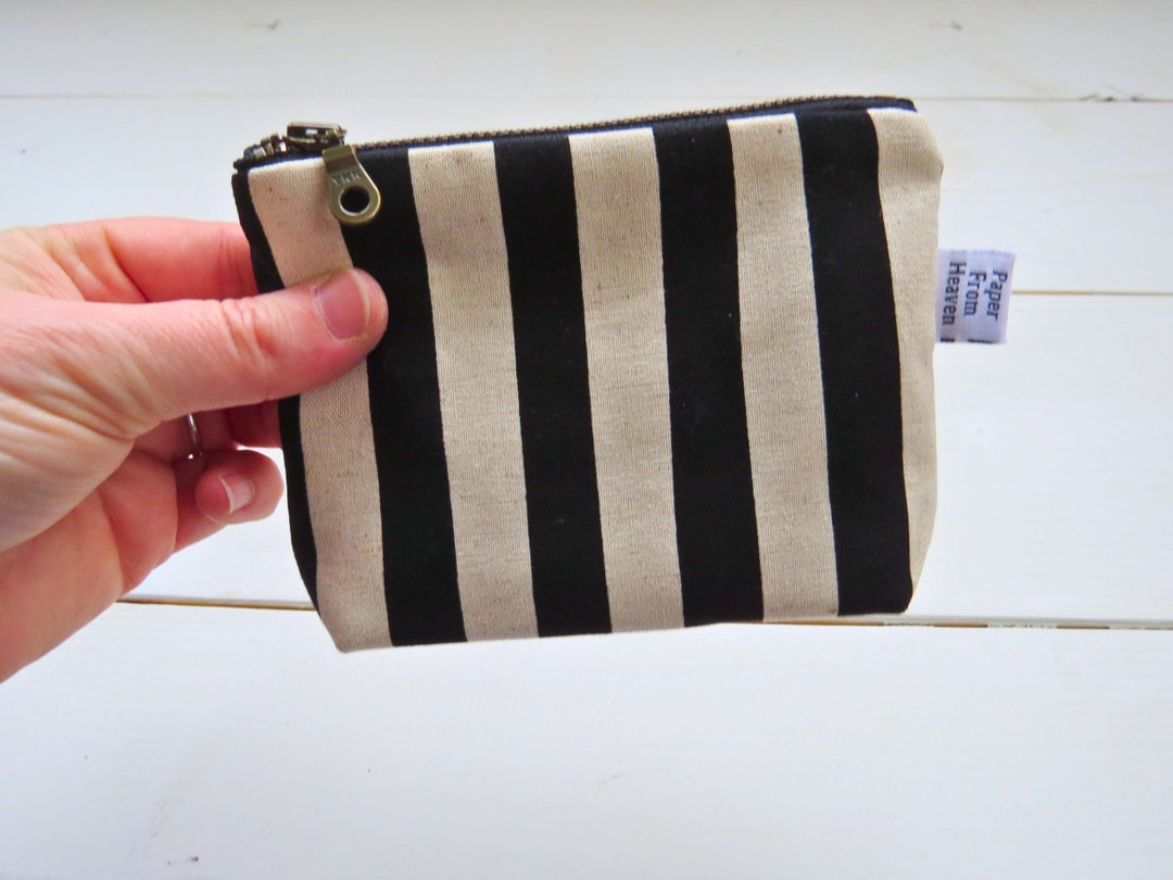 Mini Zip Bag CANVAS Small Cottagecore Zipper Pouch Amusement Park Cash ...