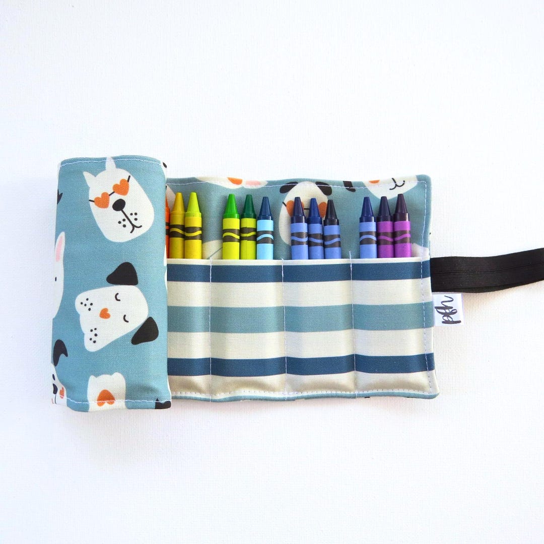 Puppy Dog Crayon Roll - Preschool Stocking Stuffer for Kids - Doggie ...