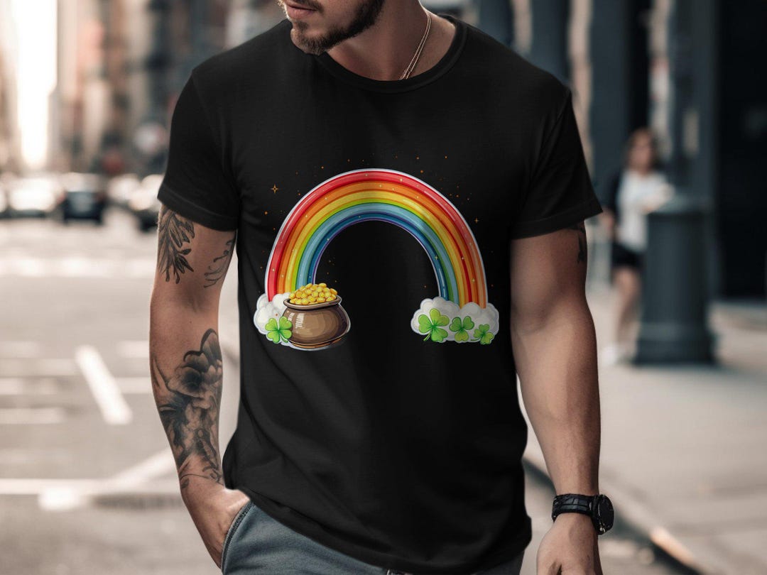 St Patricks Rainbow Pot of Gold Digital Download, St Patricks Day Wall ...