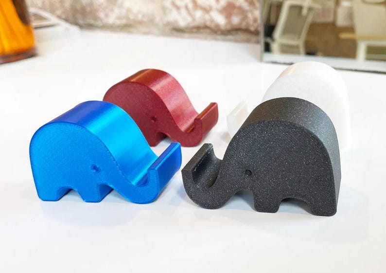 3D Printed Elephant Phone Stand - Etsy