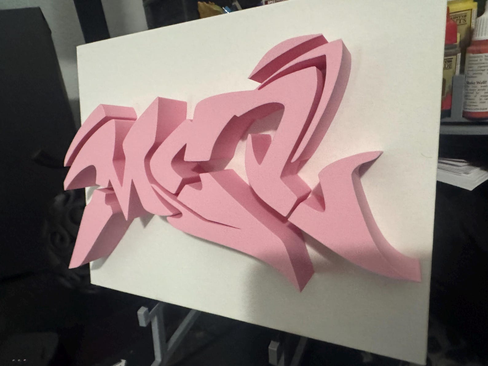 3D Printed Graffiti Raw Print on Canvas - Etsy