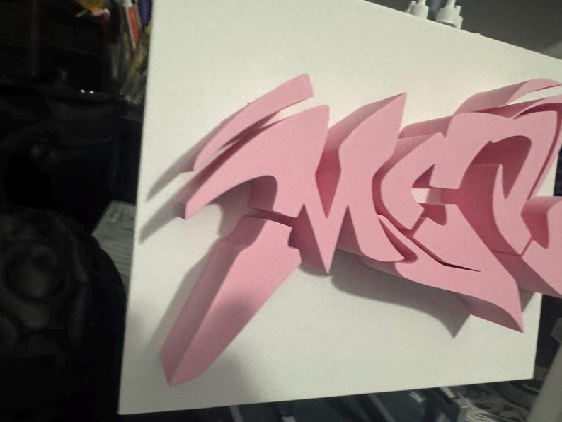 3D Printed Graffiti Raw Print on Canvas - Etsy