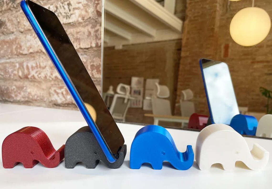 3D Printed Elephant Phone Stand - Etsy