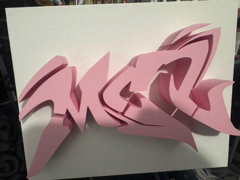 3D Printed Graffiti Raw Print on Canvas - Etsy