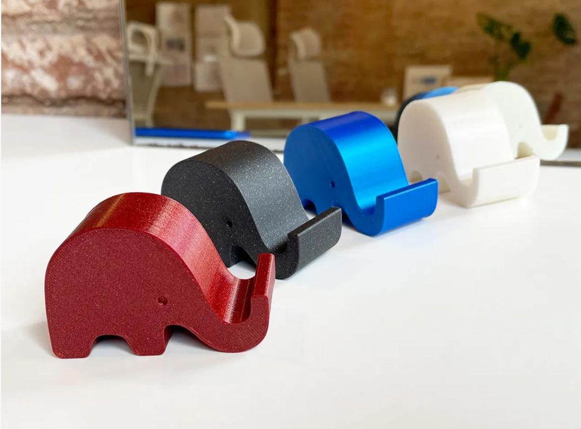 3D Printed Elephant Phone Stand - Etsy