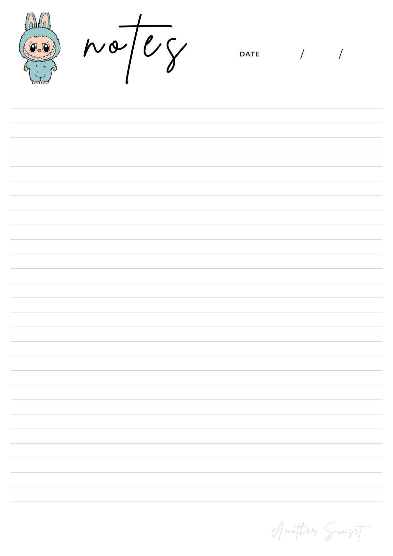 30 Labubu Green Grape Notes, Labubu Doll Template, Notes, Writing ...