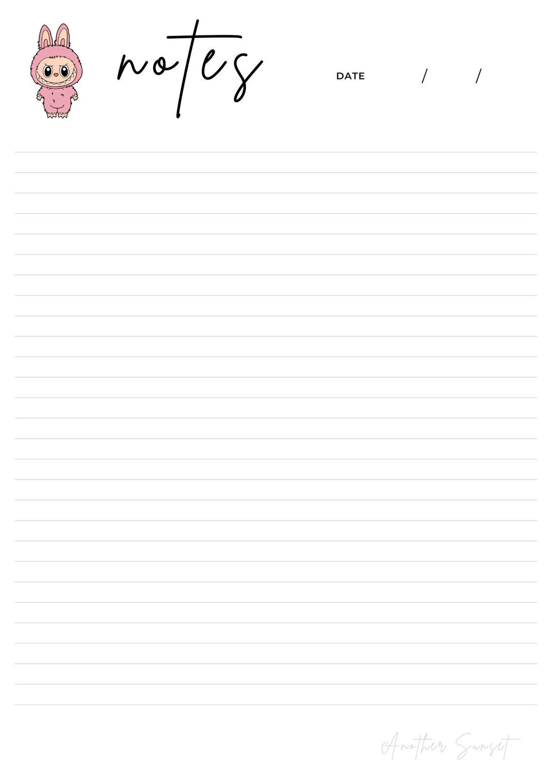 30 Labubu Lychee Berry Notes, Labubu Doll Template, Notes, Writing ...