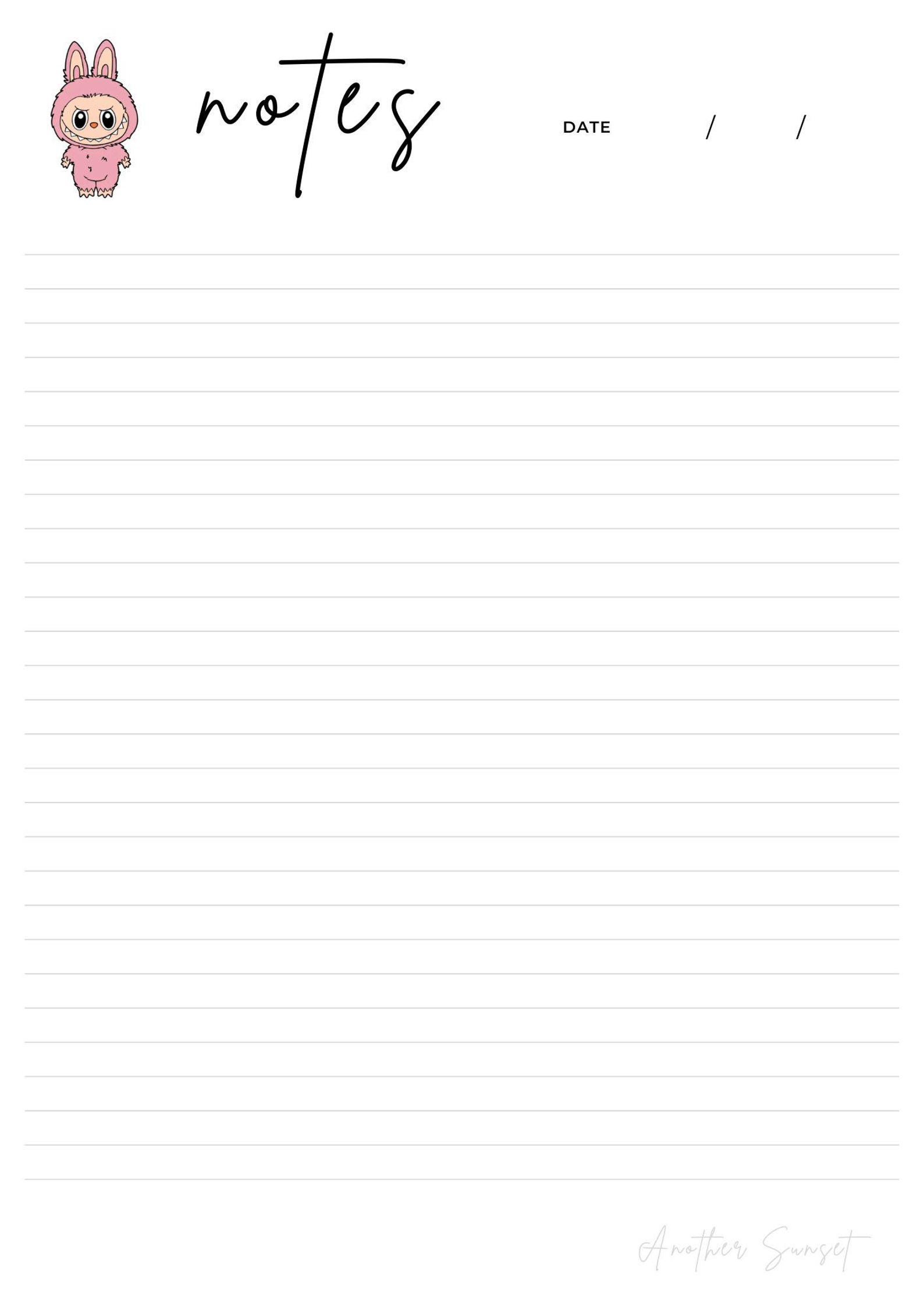 30 Labubu Lychee Berry Notes, Labubu Doll Template, Notes, Writing ...