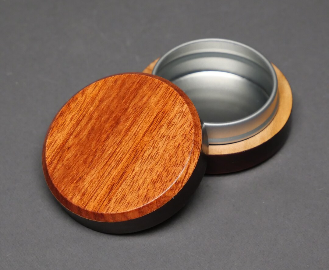 Small Pocket-sized Pill Box, Wood and Steel - Etsy