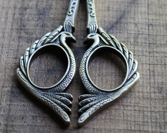 Rainbow Scissors Embroidery Swan Cross Stitch Bird Sewing - Etsy