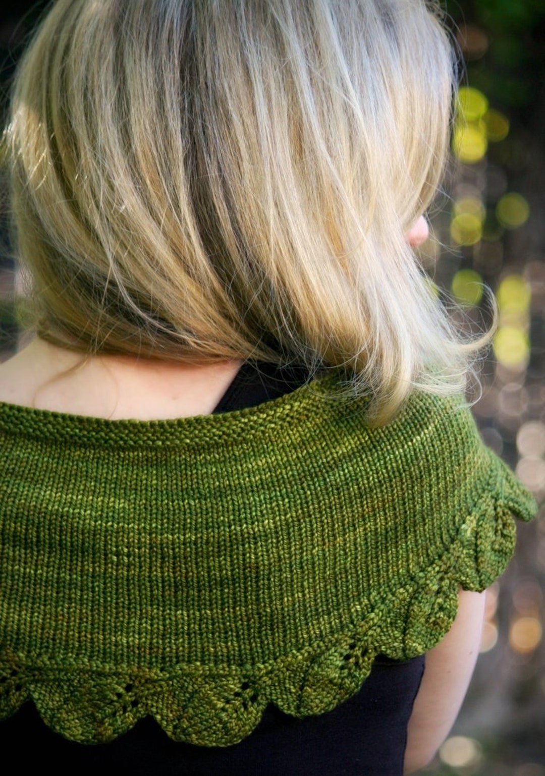 Leaf Border Shawlette Pattern • Cedar Leaf Shawlette Knitting Pattern PDF • Intermediate Knit ...
