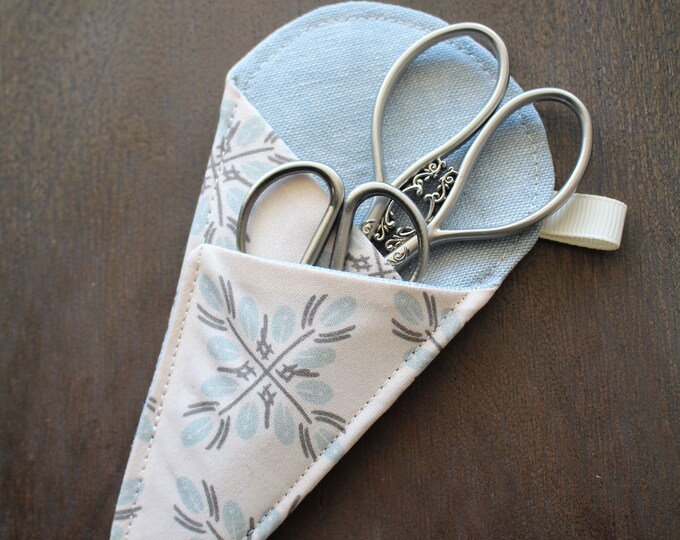 Pink Floral Scissor Sleeve Handsewn Case for Embroidery Scissors With ...