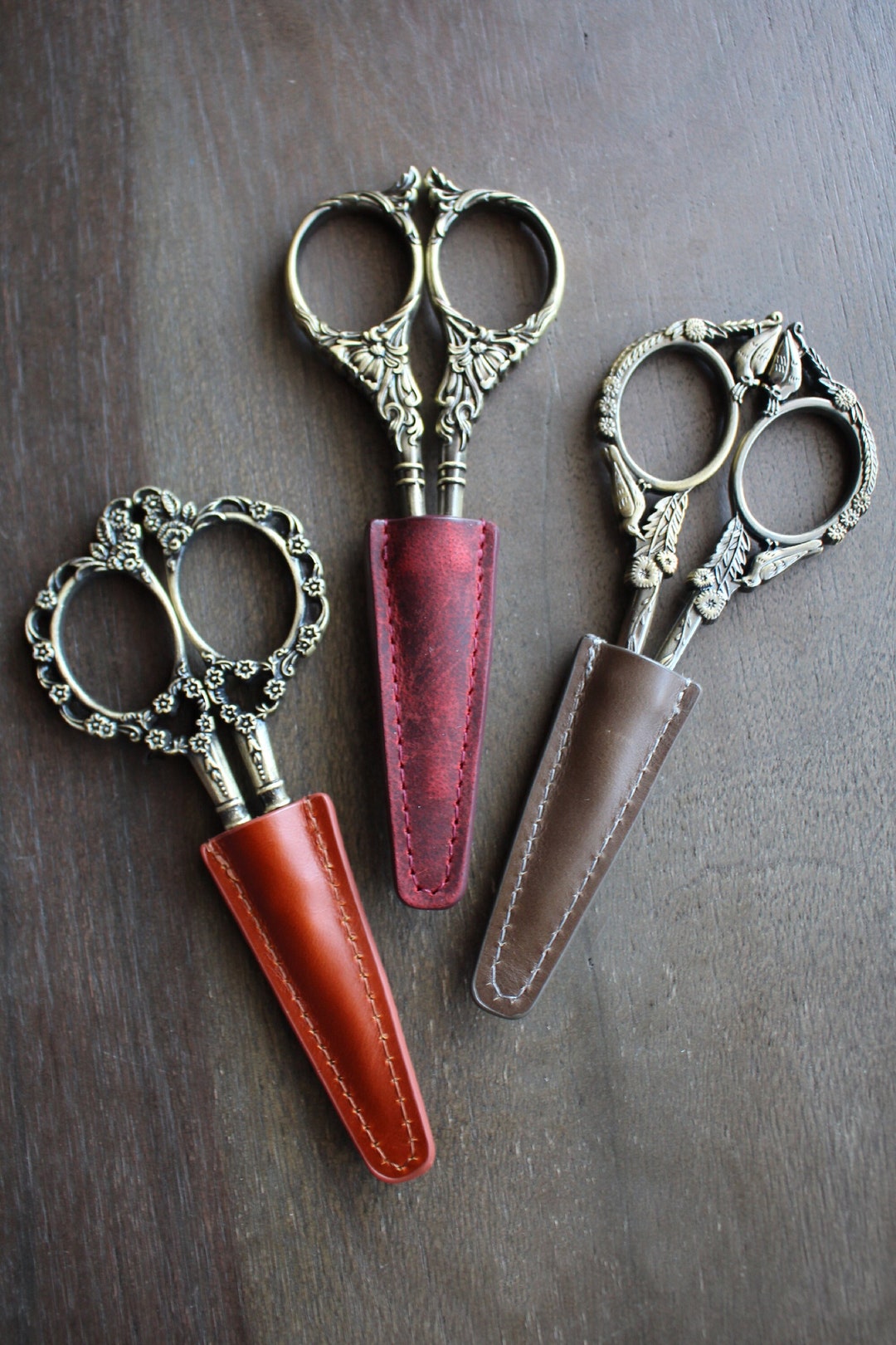Leather Scissor Sheaths • Scissor Protector Accessory • Gift for ...