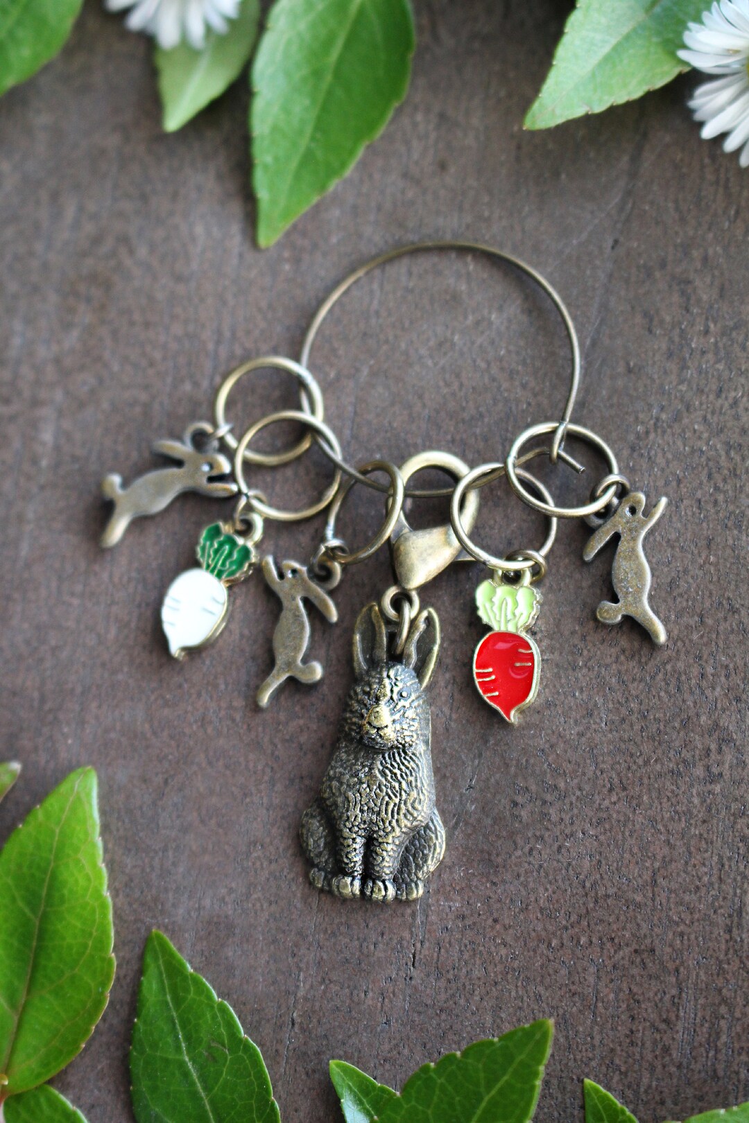 Rabbit Family Stitch Markers • Springtime Garden Knitting Accessory ...