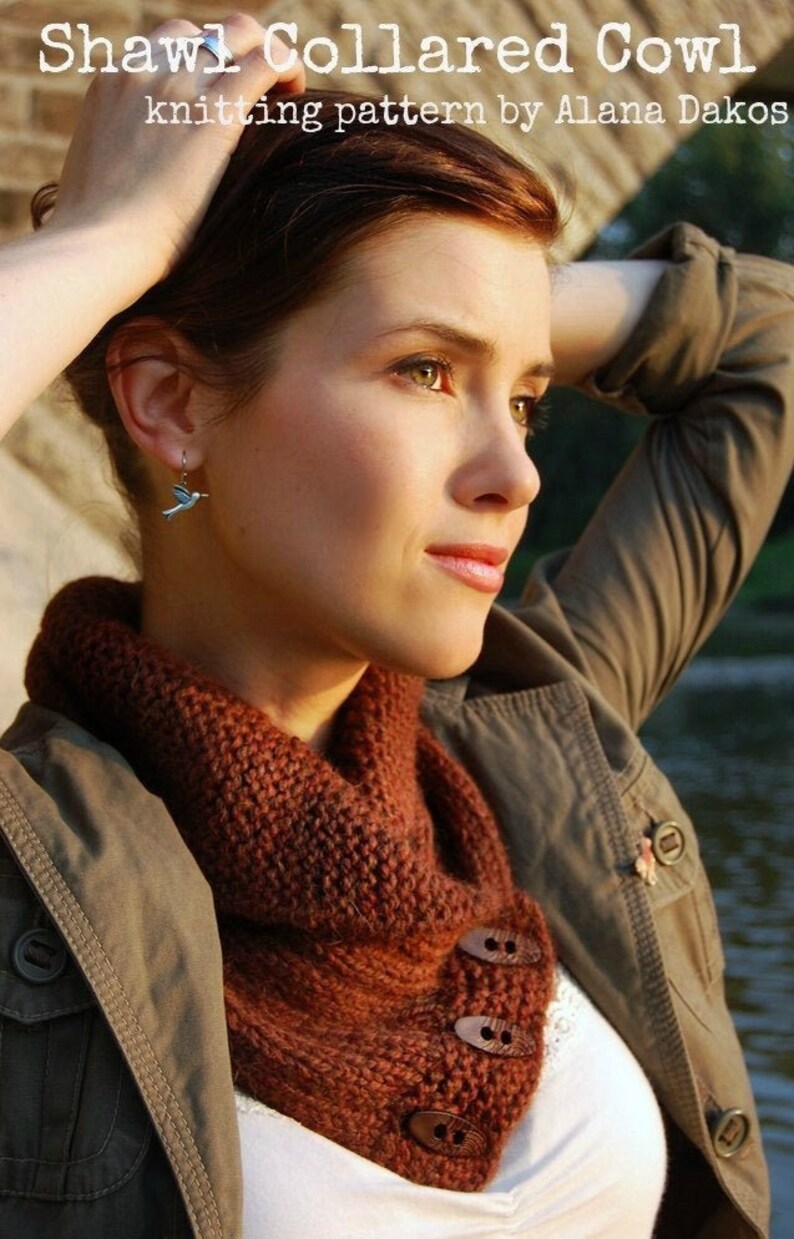 Women's Cowl Knitting Pattern Shawl Collared Cowl - Etsy