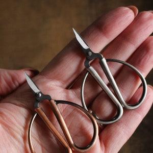 Mini Bonsai Snips • Minimalist Thread Snips in Antique Copper or Silver ...