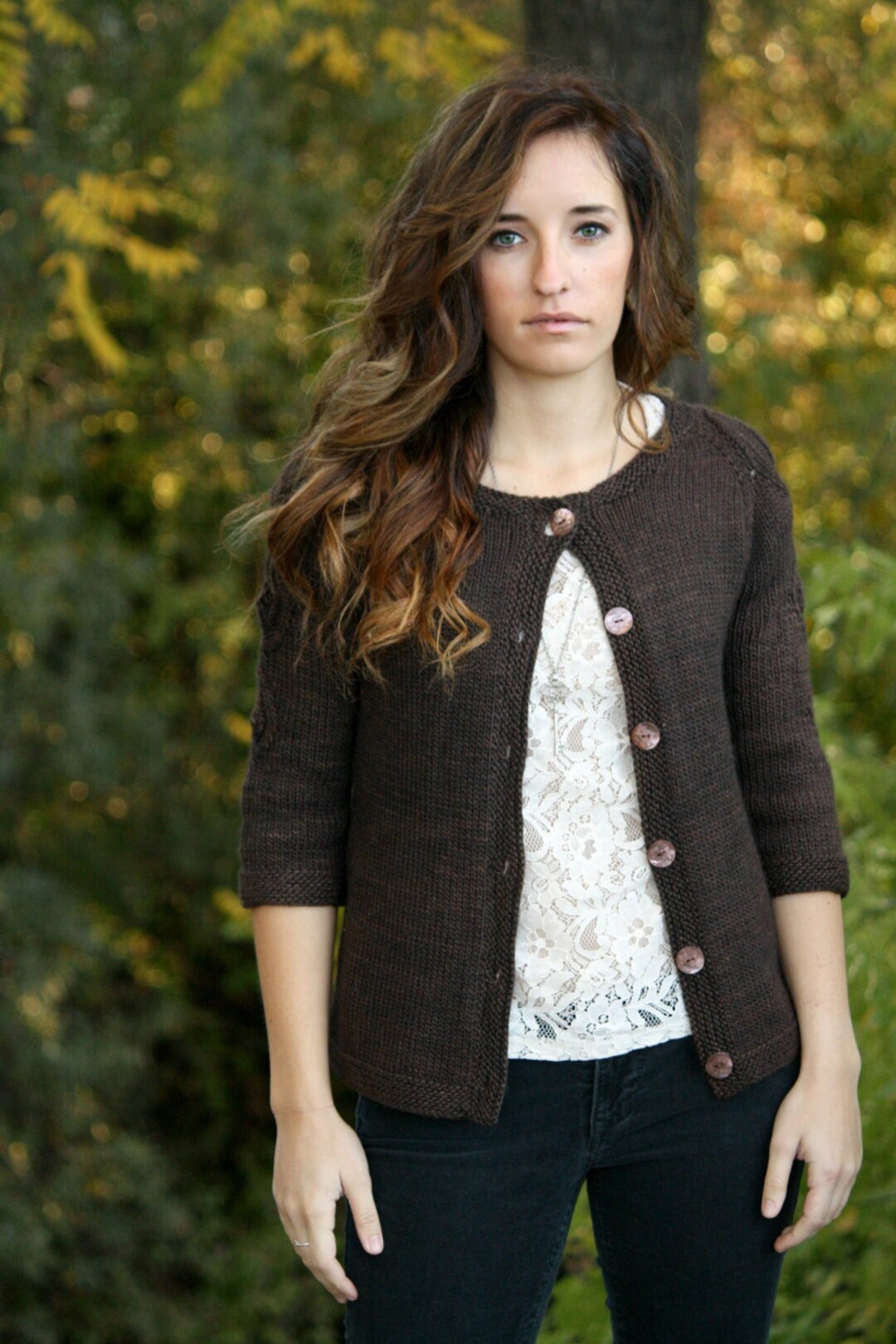 Vine Motif Button up Cardigan Pattern • Entangled Vines • Intermediate ...