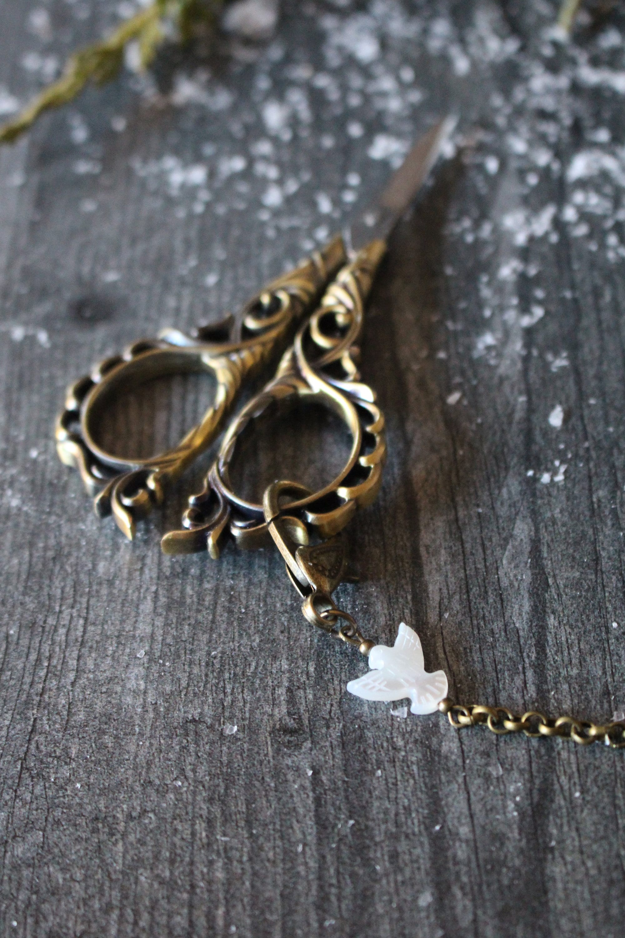 Winter Dove Scissor Chain • Elegant Accessory for Embroidery Scissors ...