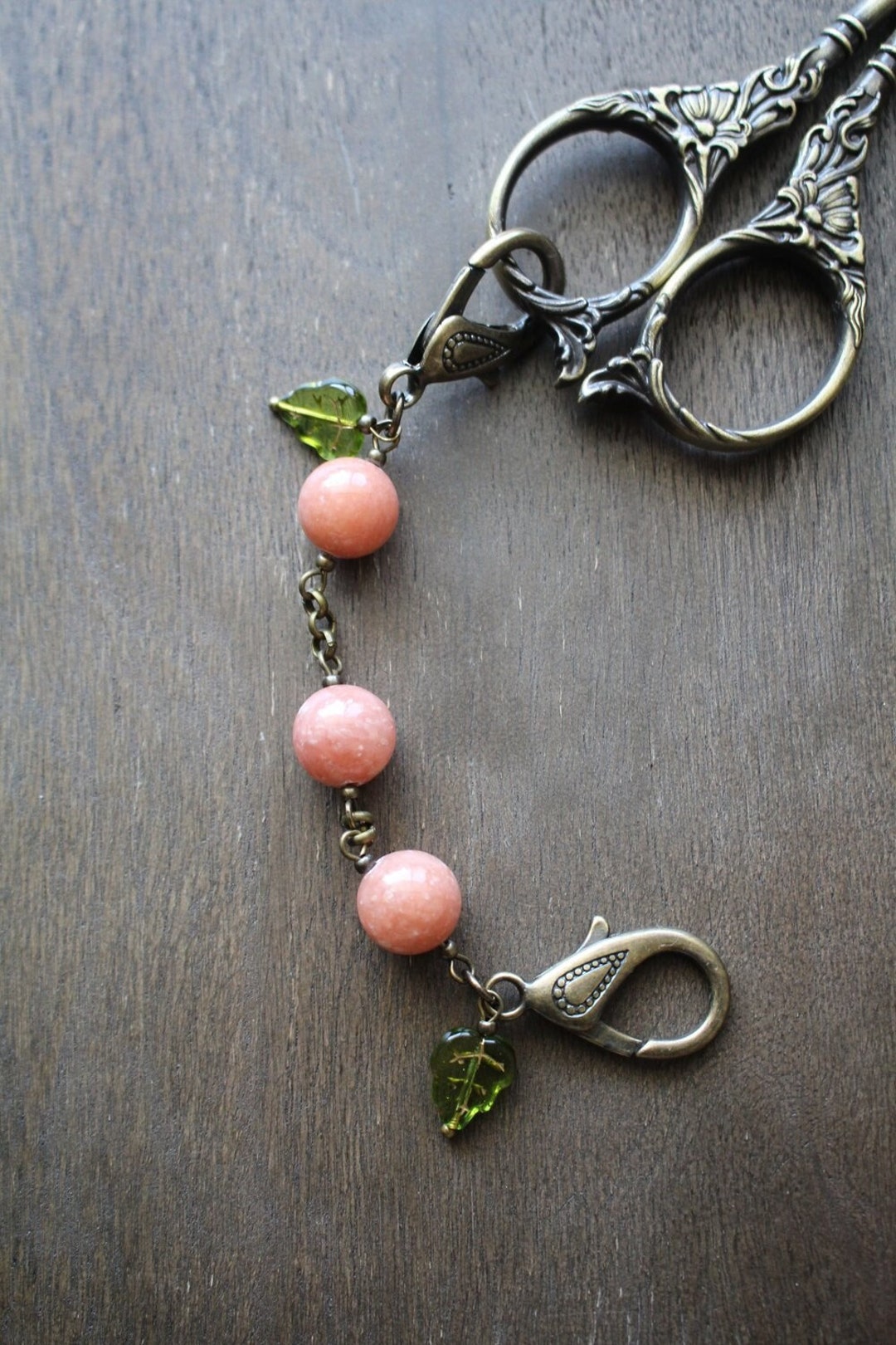 Summer Peach Scissor Chain • Fruit Theme Accessory for Embroidery ...