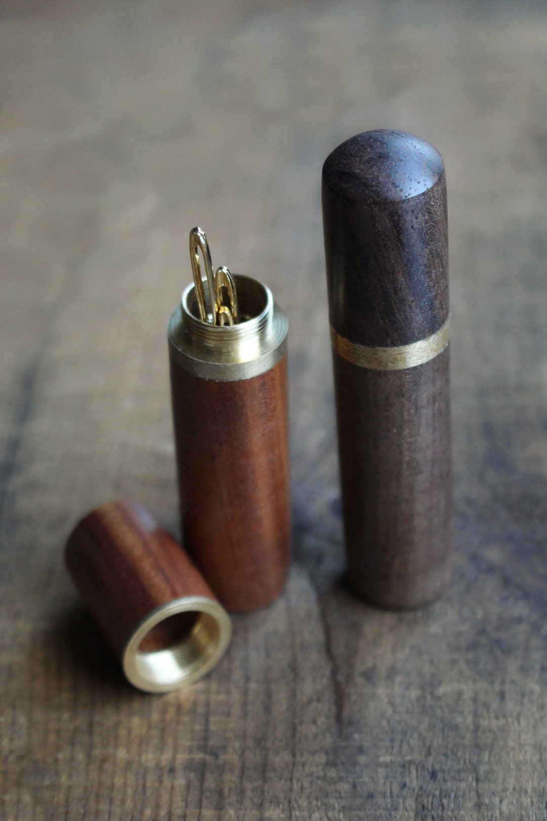Wooden Tapestry Needle Case • Storage Case • Sandalwood or Ebony Wood ...