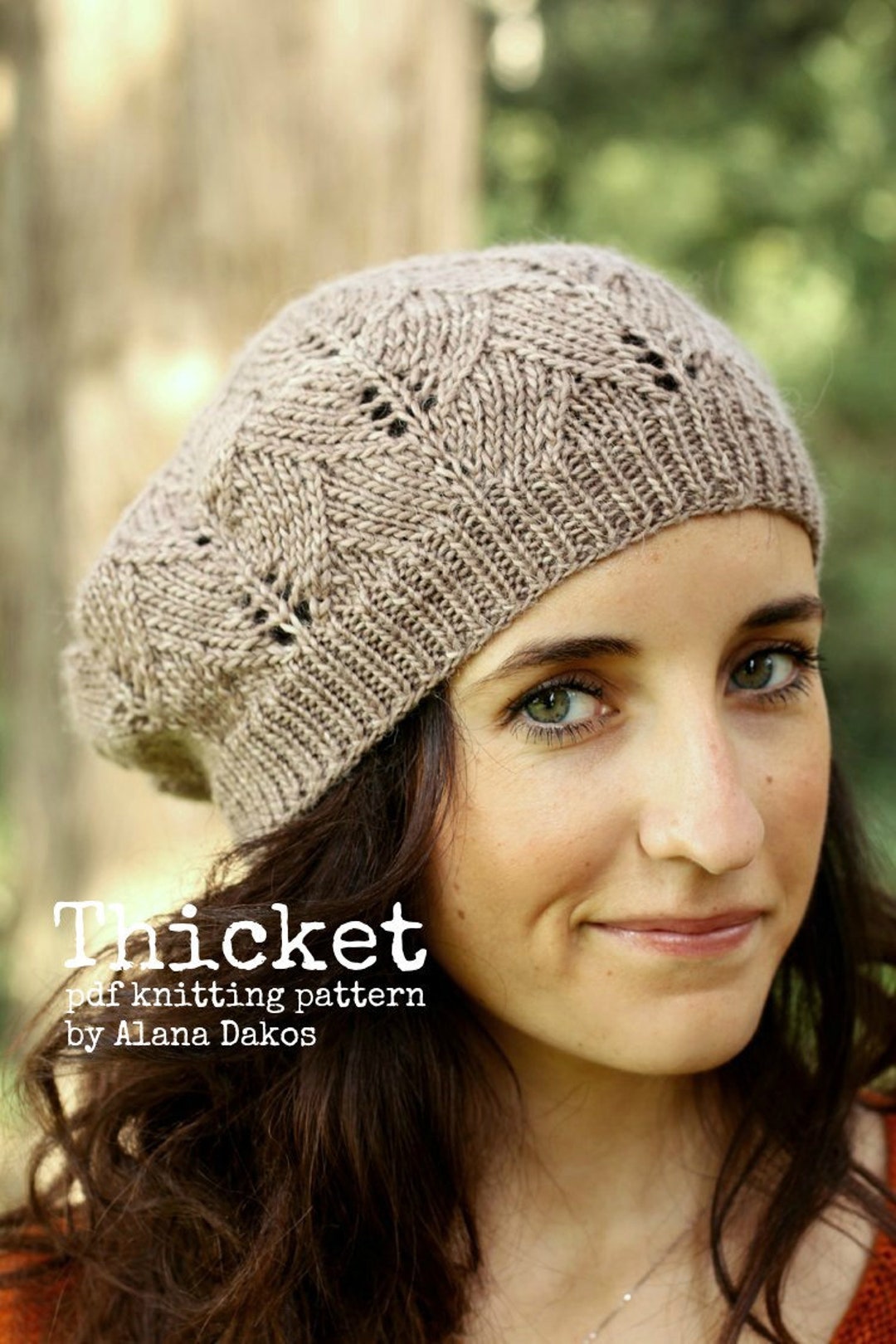 Lace Leaf Beret Knitting Pattern Thicket Knitting Pattern - Etsy