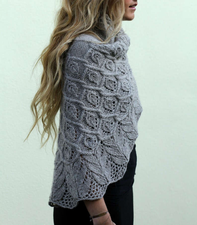 Shawl Pattern Cable and Lace Four Seasons Shawl Instant - Etsy