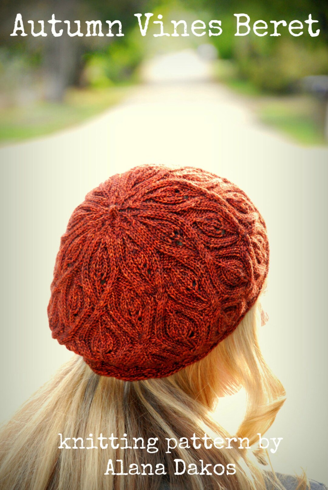 Leaf Beret Knitting Pattern Autumn Vines Beret Knitting Pattern PDF ...