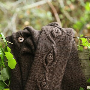 Vine Motif Button up Cardigan Pattern • Entangled Vines • Intermediate ...