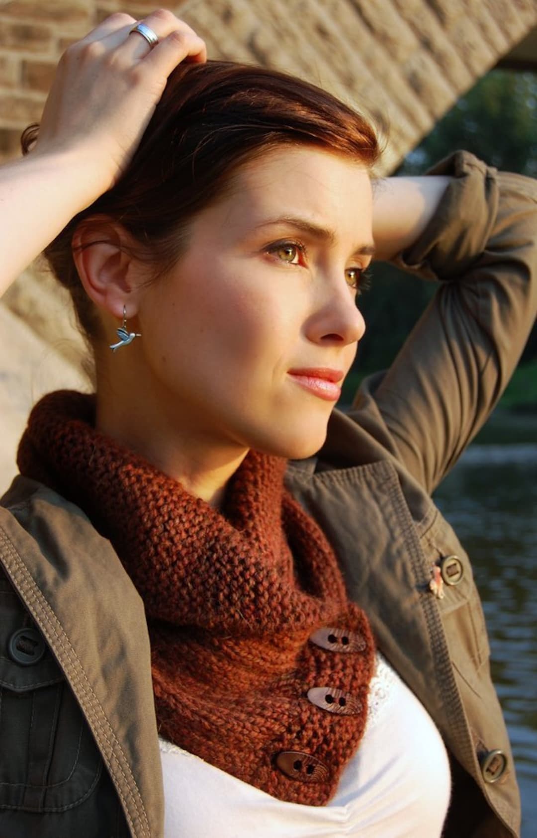 Women's Cowl Knitting Pattern • Shawl Collared Cowl Knitting Pattern ...
