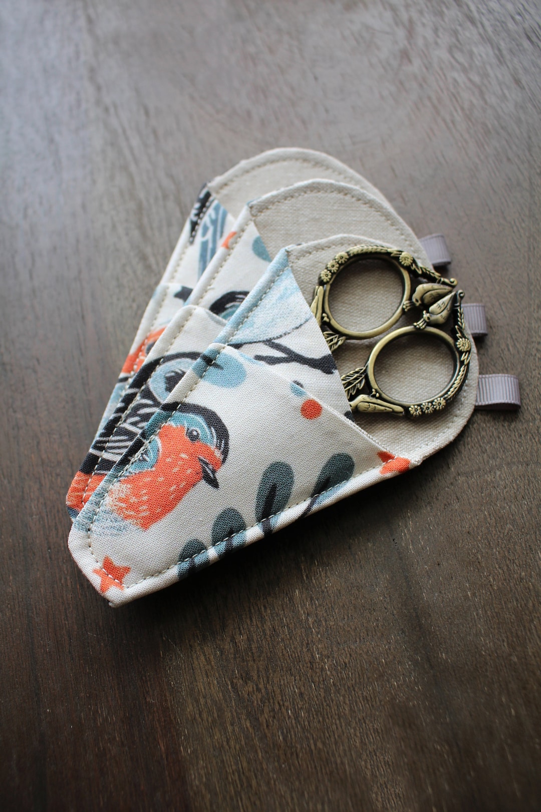 Feathered Friends Scissor Sleeve • Handsewn Case for Embroidery ...